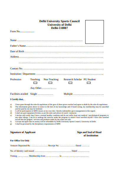 FREE 53+ Sports Forms in PDF | MS Word | Excel