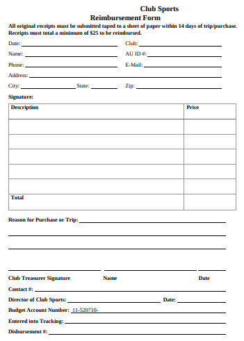 FREE 53+ Sports Forms in PDF | MS Word | Excel