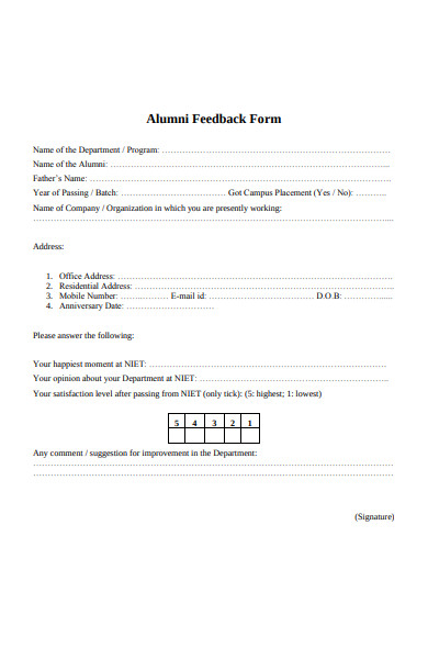 FREE 43+ Alumni Forms in PDF | MS Word | Excel
