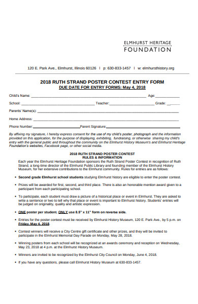 FREE 36+ Contest Entry Form Samples, PDF, MS Word, Google Docs, Excel