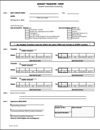 FREE 8+ Budget Transfer Forms in PDF | Excel