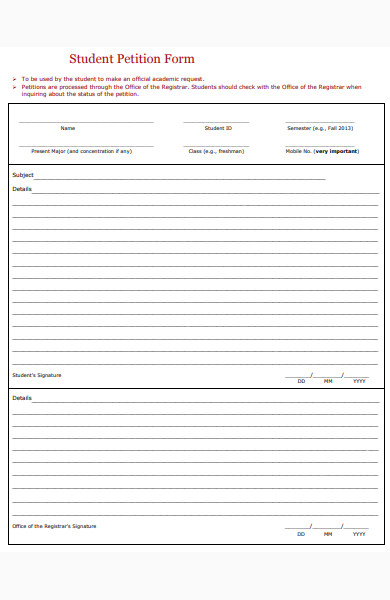 FREE 51+ Petition Forms in PDF | MS Word