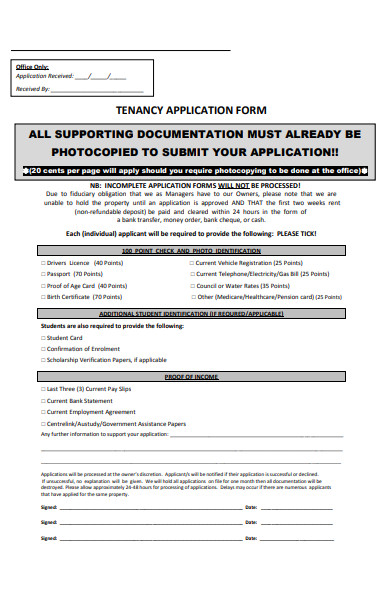 FREE 35+ Tenant Application Forms in PDF | MS Word