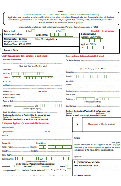 FREE 52+ Subscription Forms in PDF | MS Word | Excel