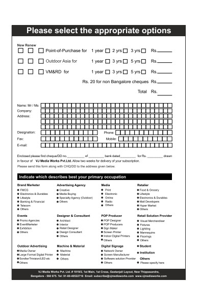 FREE 52+ Subscription Forms in PDF | MS Word | Excel