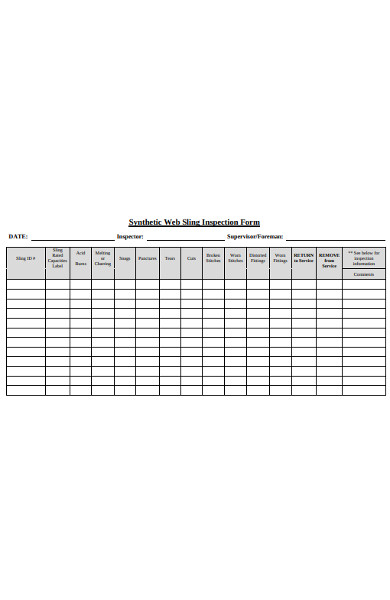 FREE 52+ Inspection Forms in PDF | MS Word | XLS