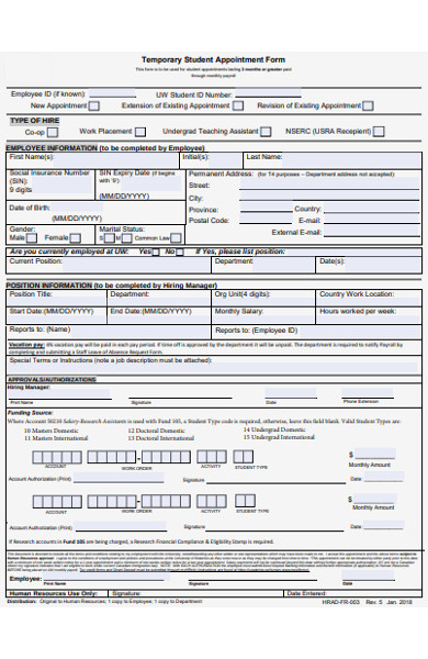 FREE 56+ Appointment Form Samples, PDF, MS Word, Google Docs
