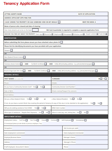 FREE 35+ Tenant Application Forms in PDF | MS Word