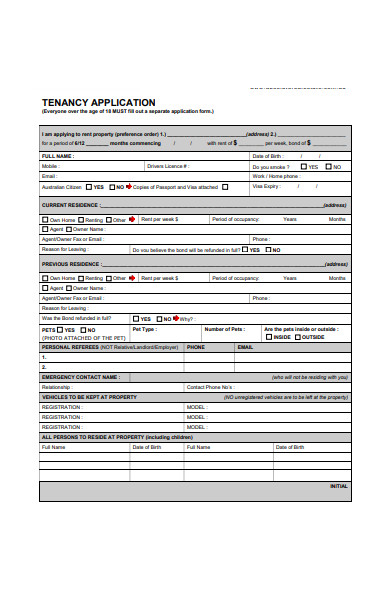 FREE 32+ Rental Application Forms in PDF | MS Word | XLS
