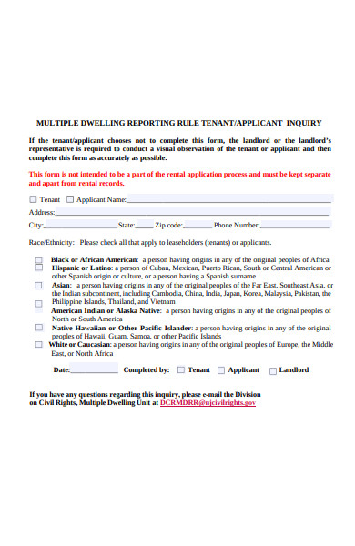 FREE 35+ Tenant Application Forms in PDF | MS Word