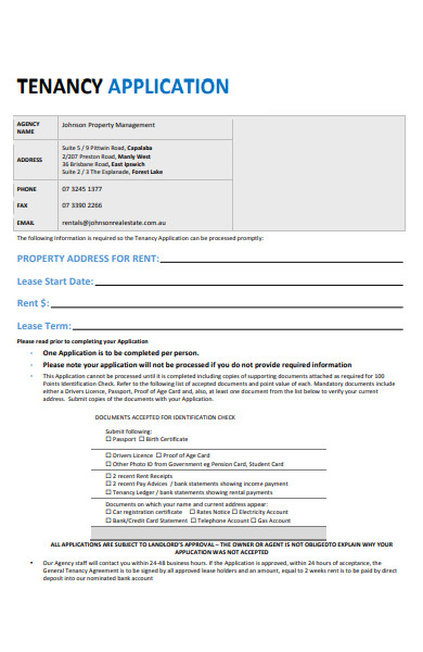 FREE 35+ Tenant Application Forms in PDF | MS Word