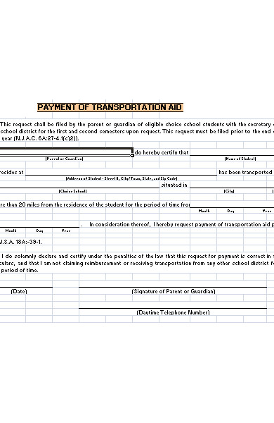 FREE 32+ Transportation Request Forms in PDF | MS Word | Excel