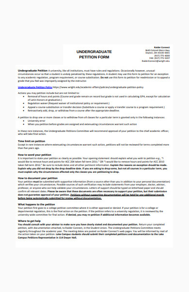 FREE 51+ Petition Forms in PDF | MS Word