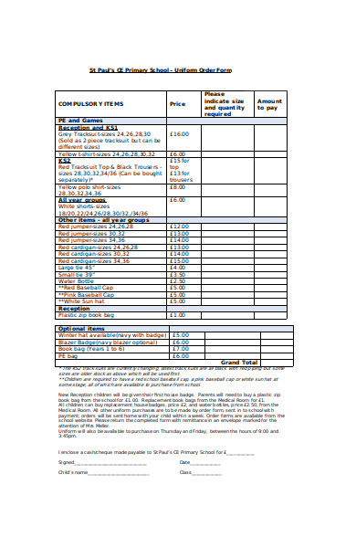 FREE 31+ Book Order Forms in PDF | MS Word | Excel