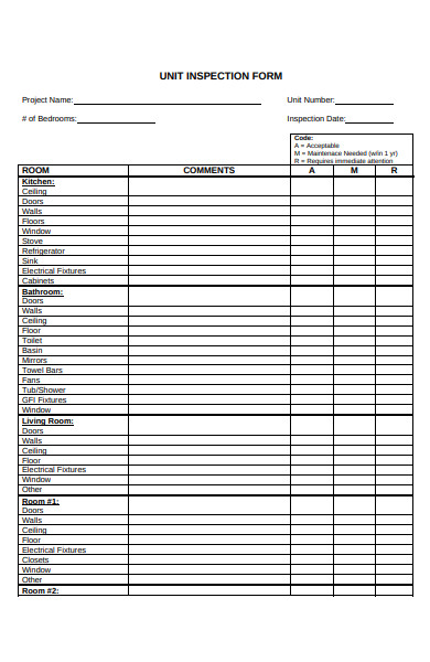 FREE 56+ Inspection Form Samples, PDF, MS Word, Google Docs, Excel