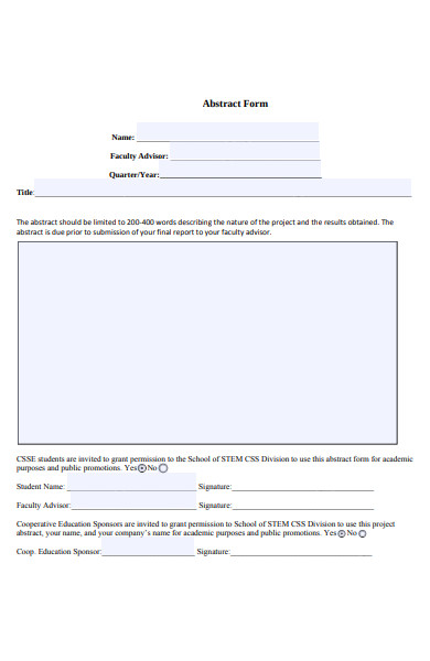 FREE 52+ Abstract Forms in PDF | MS Word | Excel