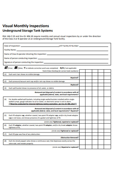 FREE 56+ Inspection Form Samples, PDF, MS Word, Google Docs, Excel