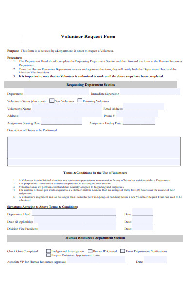 FREE 51+ Volunteer Forms in PDF | MS Word | Excel