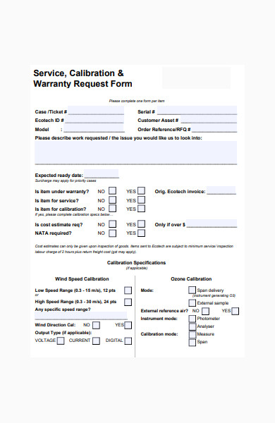 FREE 53+ Services Forms in PDF | MS Word | Excel