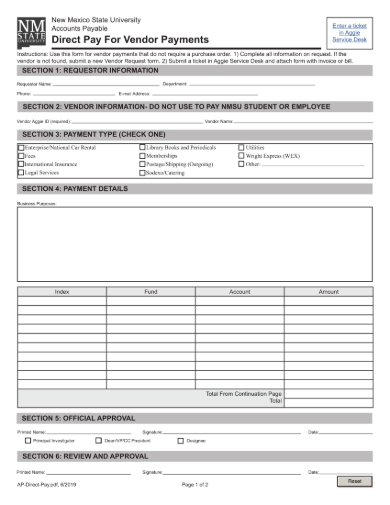FREE 6+ Direct Pay Forms in PDF | Excel