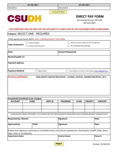 FREE 6+ Direct Pay Forms in PDF | Excel