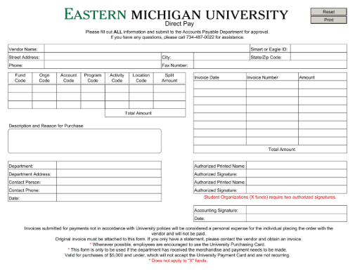 FREE 6+ Direct Pay Forms in PDF | Excel