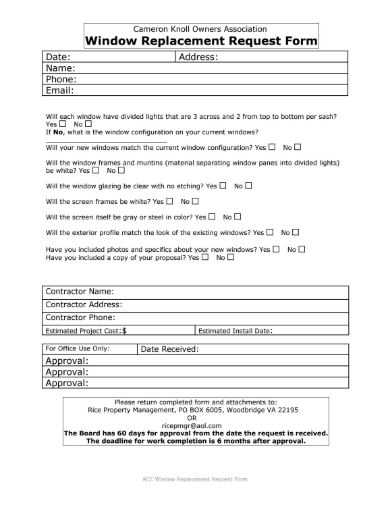 FREE 6+ Replacement Request Forms in PDF | MS Word