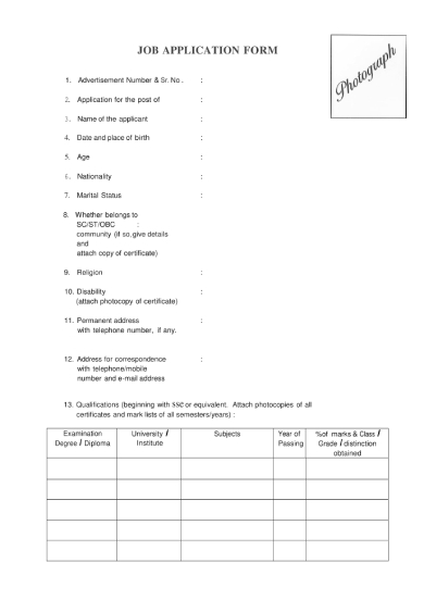 FREE 10+ Recruitment Application Form Samples, PDF, MS Word, Google Docs