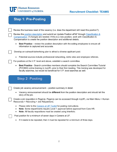 FREE 7+ Recruitment Checklist Samples in PDF