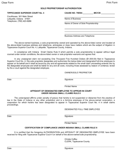 FREE 5+ Sole Proprietorship Resolution Forms in PDF