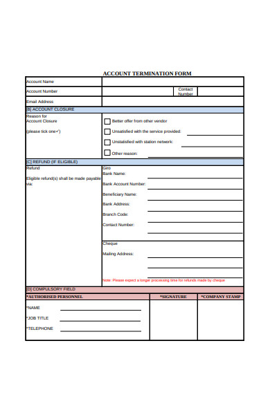 FREE 51+ Termination Forms in PDF | MS Word | XLS
