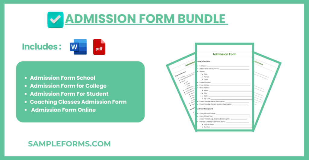 FREE 55+ Admission Form Samples, PDF, MS Word, Google Docs