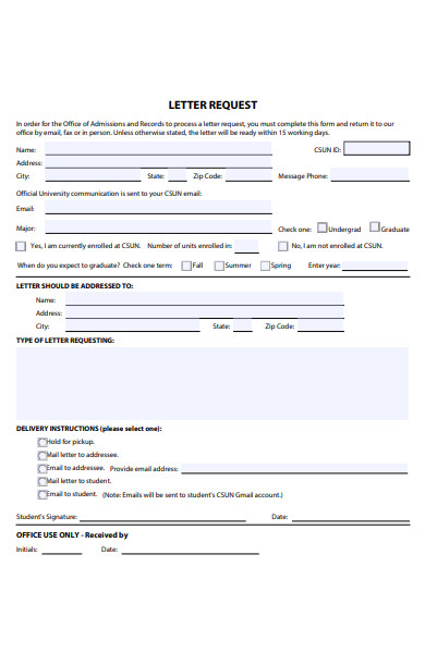 FREE 50+ Letter Forms in PDF | MS Word