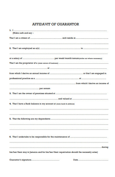 FREE 45+ Guarantor Form Samples, PDF, MS Word, Google Docs
