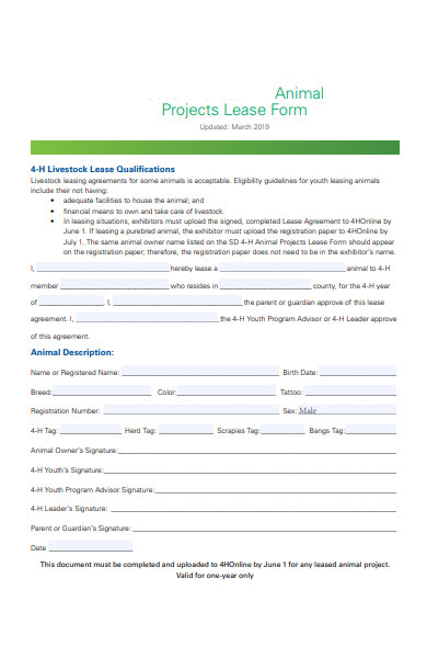 FREE 21+ Lease and Rental Forms in PDF