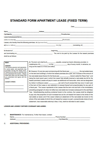 FREE 21+ Lease and Rental Forms in PDF
