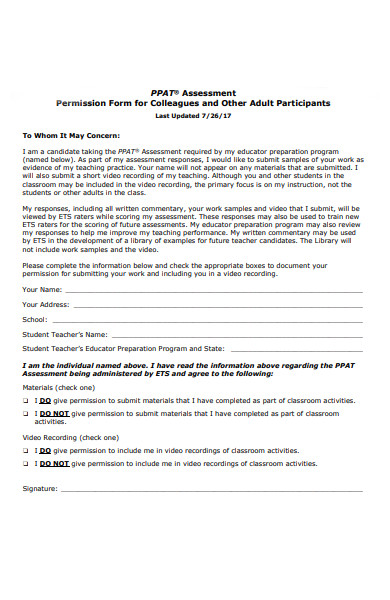 FREE 34+ Permission Forms in PDF | MS Word