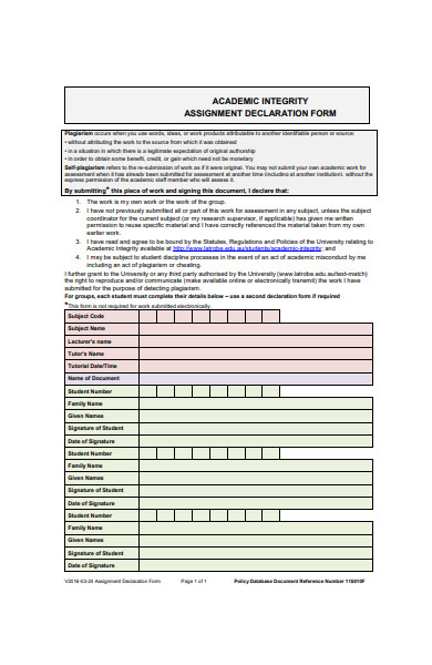 FREE 51+ Assignment Forms in PDF | MS Word | XLS