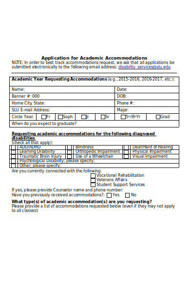FREE 34+ Accommodation Request Forms in PDF | MS Word | Excel
