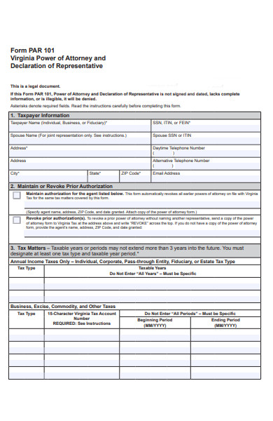 FREE 50+ Attorney Forms in PDF | MS Word