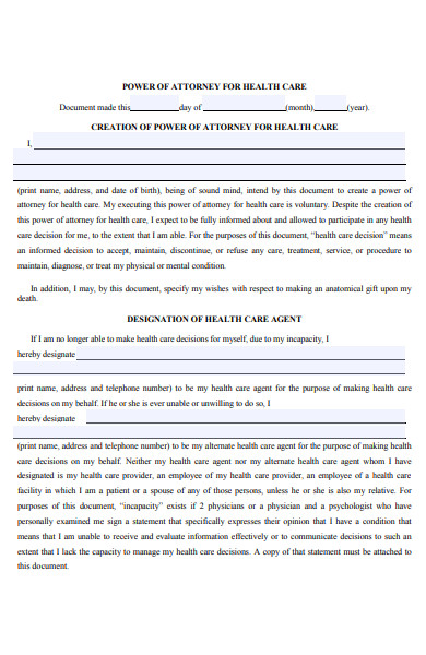 FREE 50+ Attorney Forms in PDF | MS Word