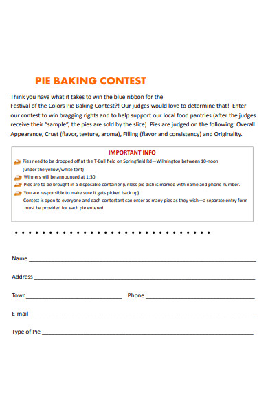 FREE 56+ Contest Registration Form Samples, PDF, MS Word, Google Docs ...