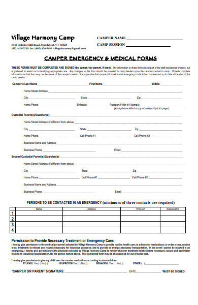 FREE 52+ Emergency Forms in PDF | MS Word | XLS