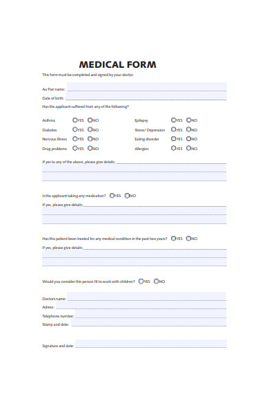 FREE 50+ Medical Forms in PDF | XLS