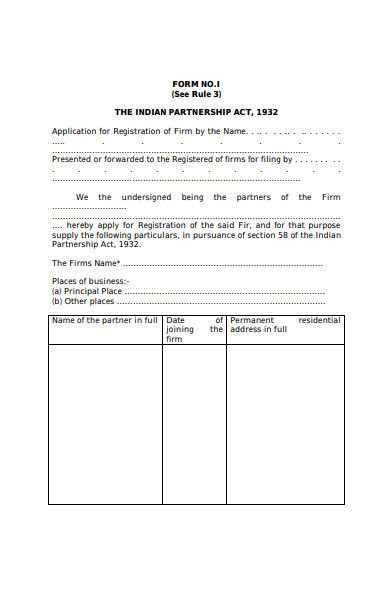 FREE 36+ Partnership Forms in PDF | MS Word