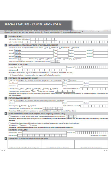 FREE 51+ Cancellation Forms in PDF | MS Word