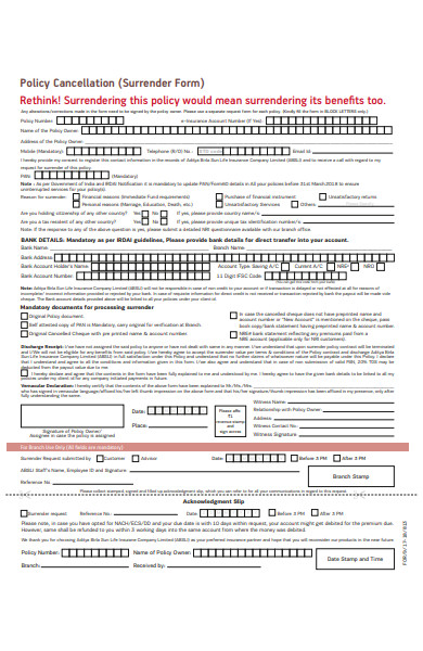 FREE 51+ Cancellation Forms in PDF | MS Word