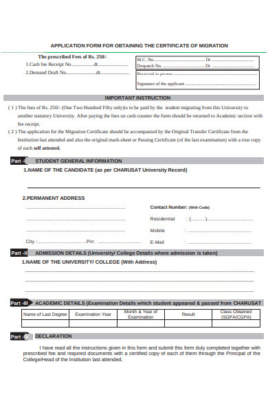 FREE 35+ Migration Form Samples, PDF, MS Word, Google Docs, Excel