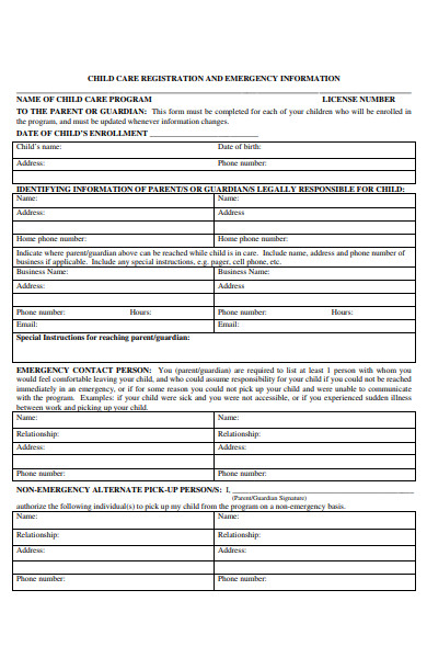 FREE 52+ Emergency Forms in PDF | MS Word | XLS