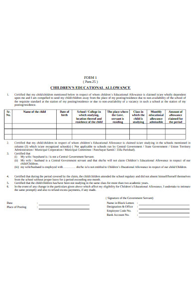 FREE 50+ Educational Forms in PDF | Ms Word